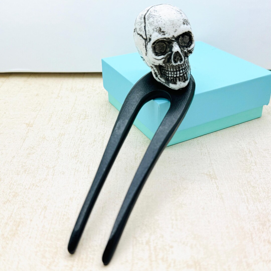Halloween Hair Fork Skull Hair Fork Halloween Bun Holder - Etsy