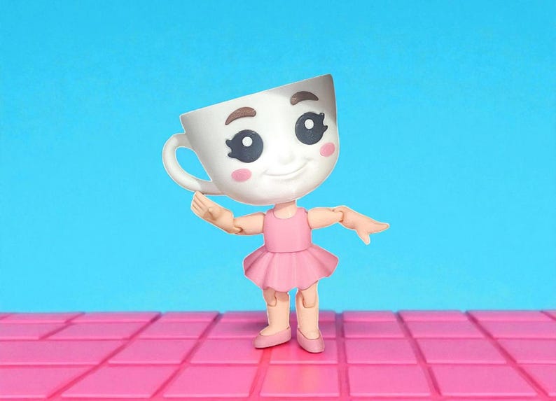 Ballerina Cappuccino Meme Figurine – 3D Printed Coffee Articulated ...
