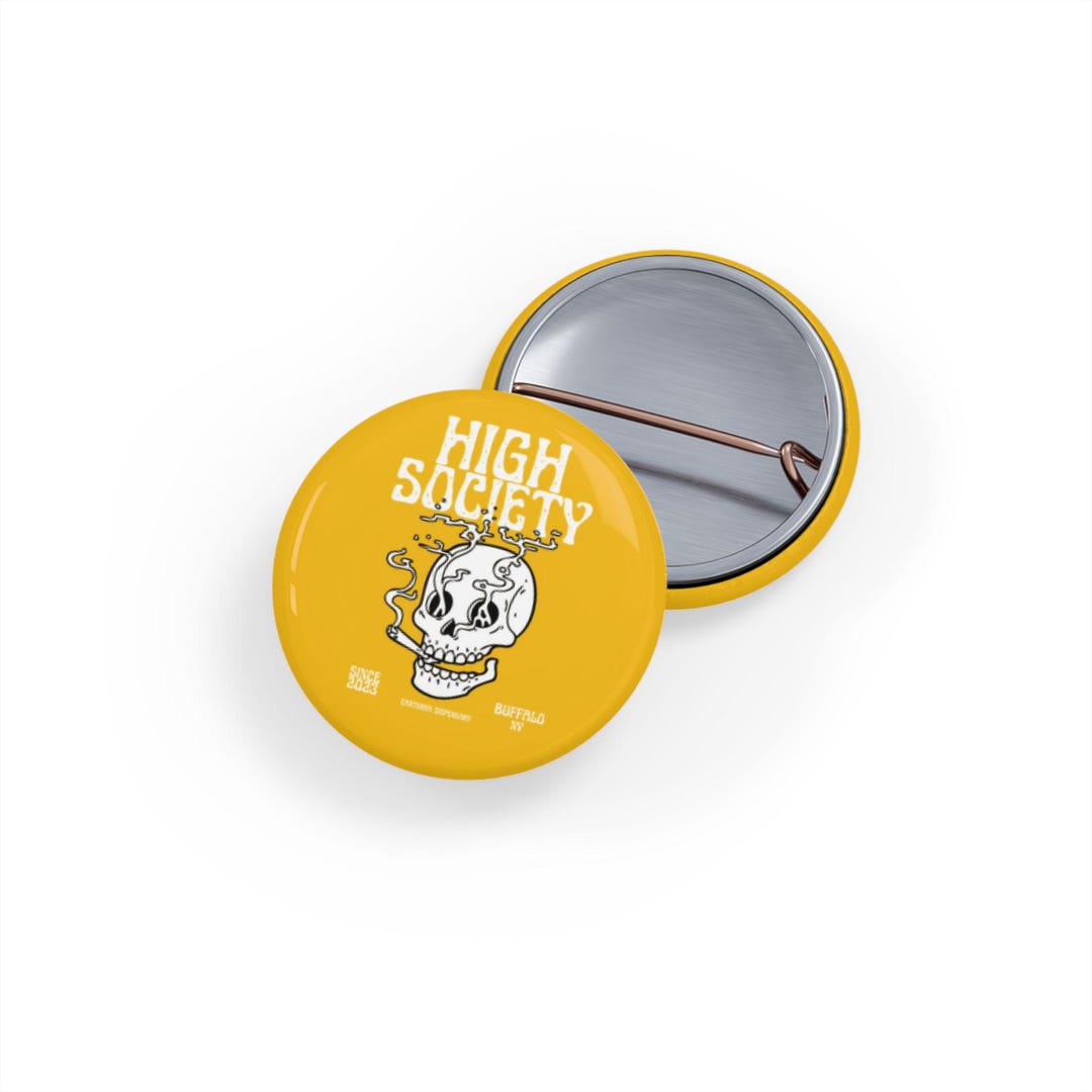 High Society Canterra Unique Enamel Badges, Retro Style Pins, Gift for ...