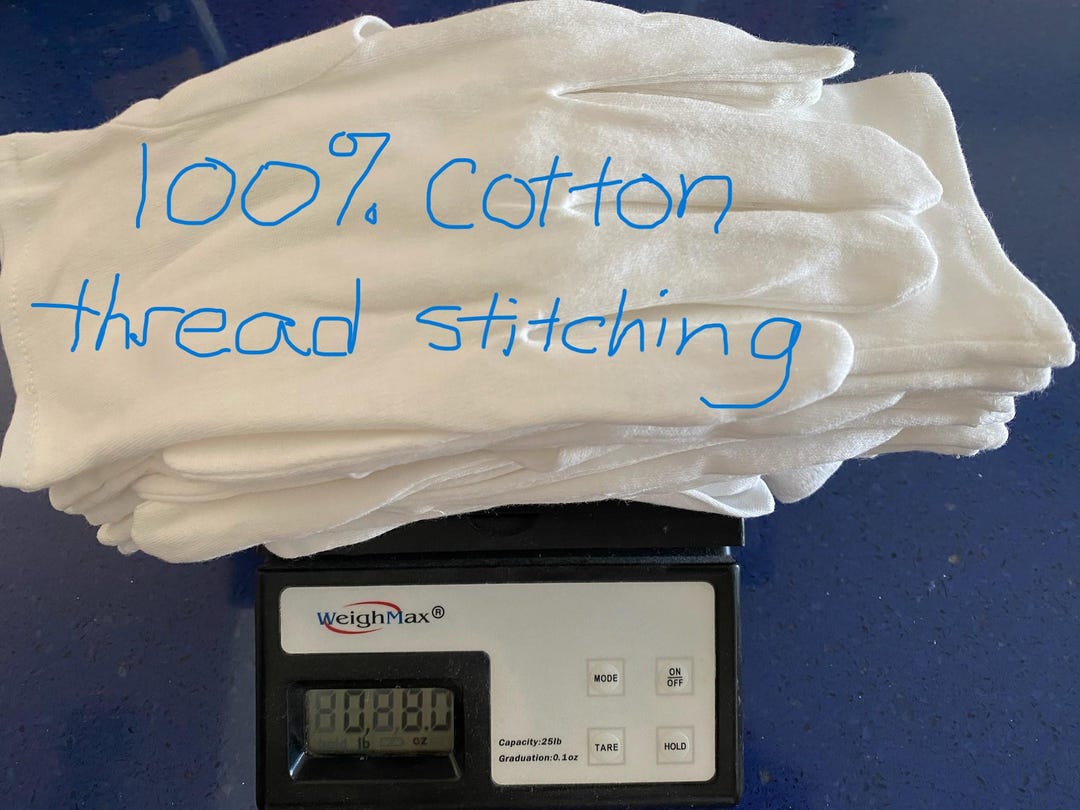 24 Pairs 100% Cotton Glove Made With 100 Percent Cotton Thread ...