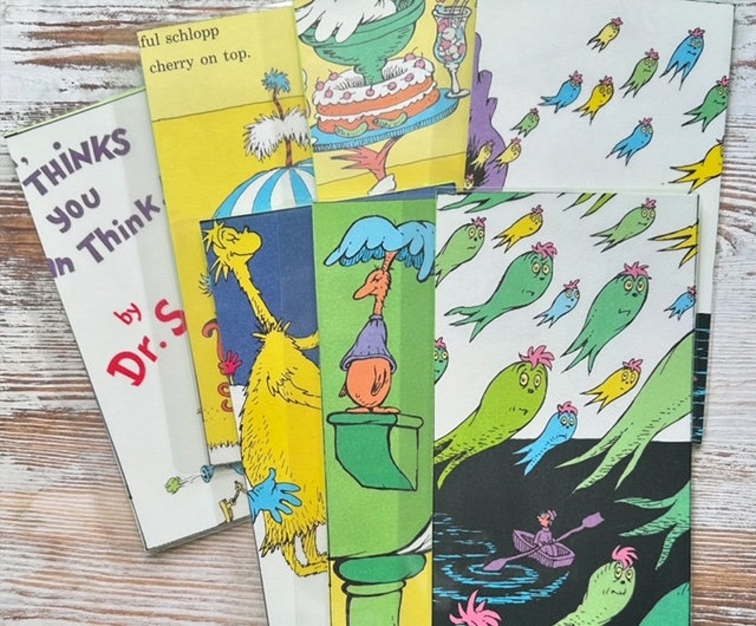Oh the Thinks You Can Think Dr. Seuss Book Saving Trackers - Etsy