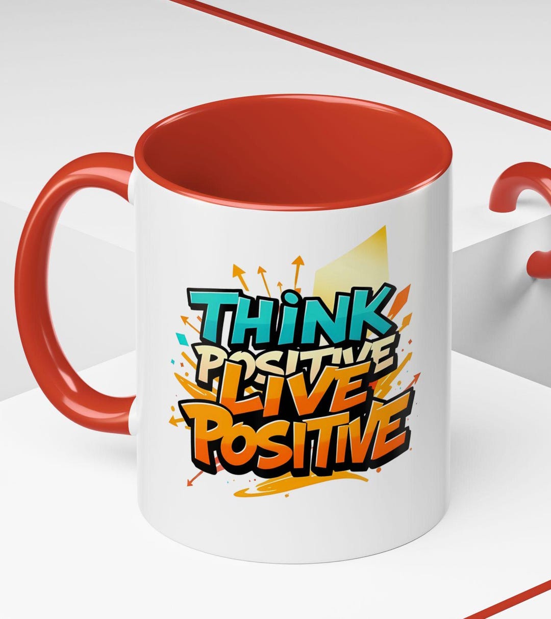 Think Positive Live Positive Motivational Quote Coffee Mug ...
