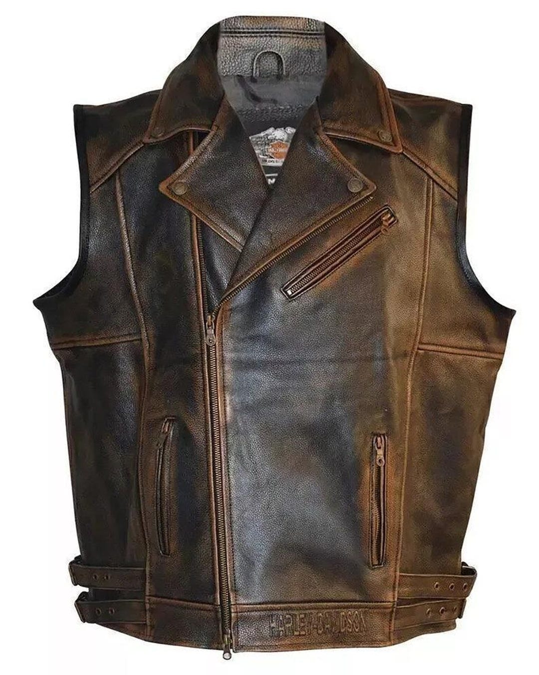 Harley Davidson Screaming Eagle Rumble Trostel Brown Sheepskin Biker ...