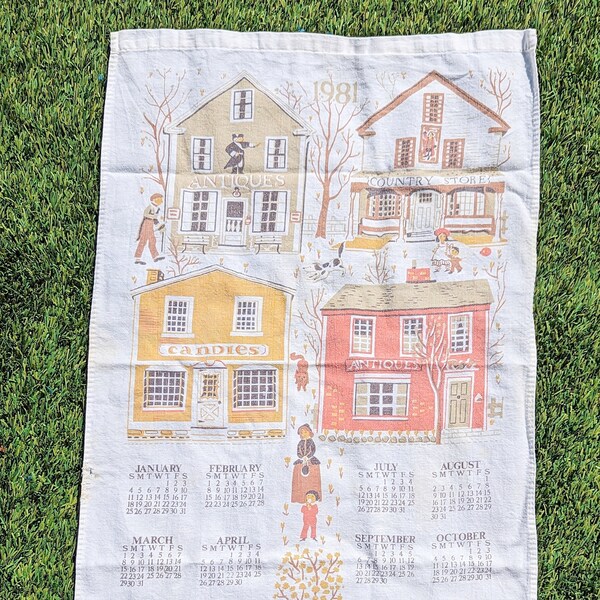 Calendar Tea Towel - Etsy