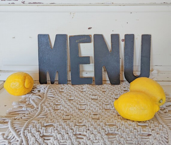 Vintage Menu Sign Letters - Etsy