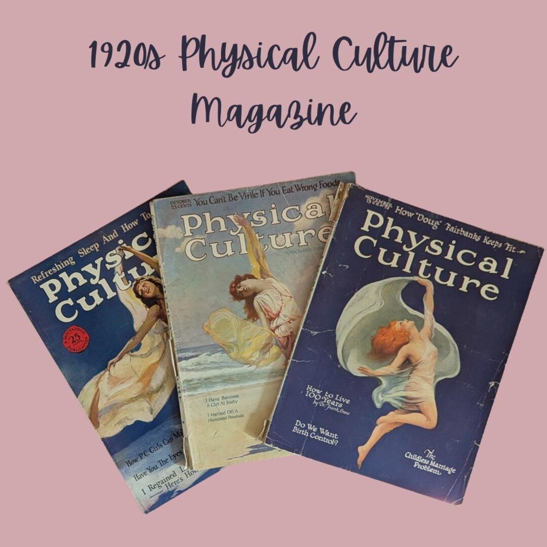 Vintage Magazine 1920s Physical Culture With Art Deco Art Fairycore ...