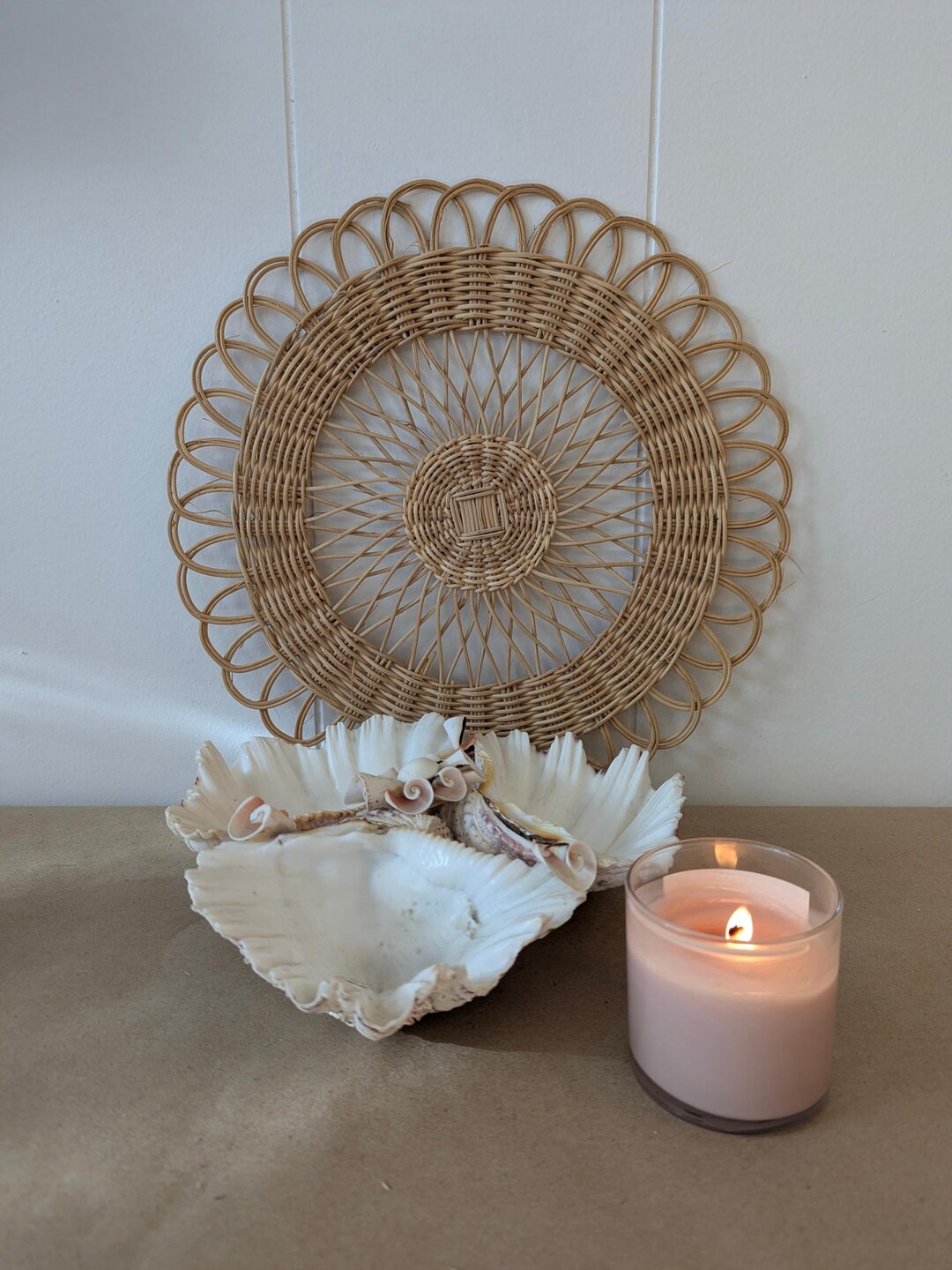 Vintage Shell Dish Triple Bear Paw Clam Shell Trinket Dish Sea Shell ...