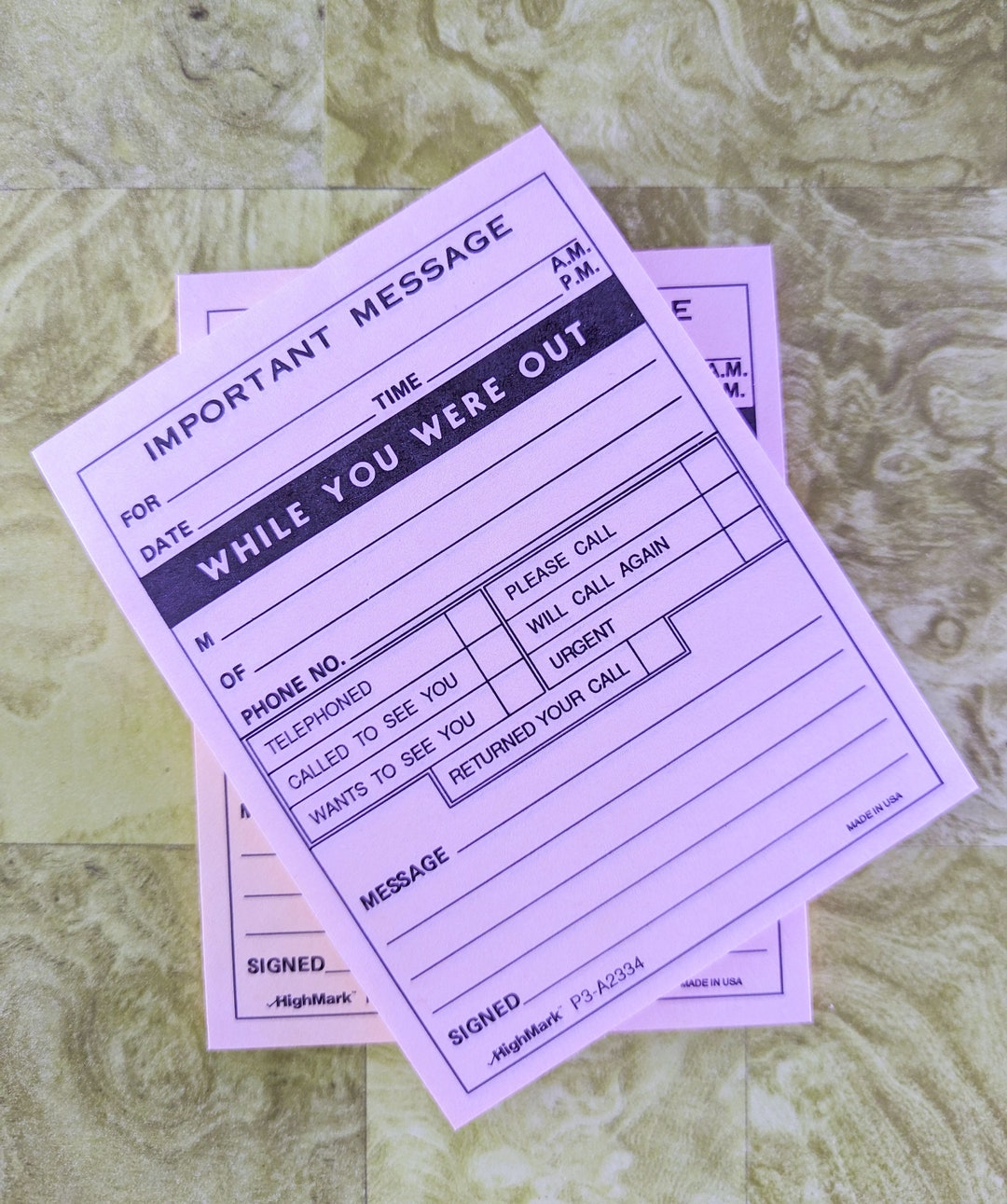 Vintage While You Were Out Message Pad Mad Men Office Supplies - Etsy