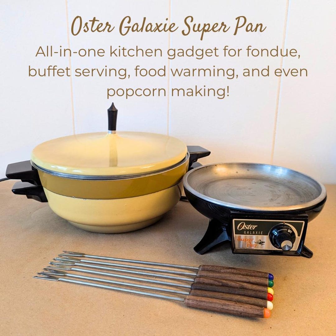 Vintage Fondue Set 1970s Oster Electric Appliance All in One Kitchen ...