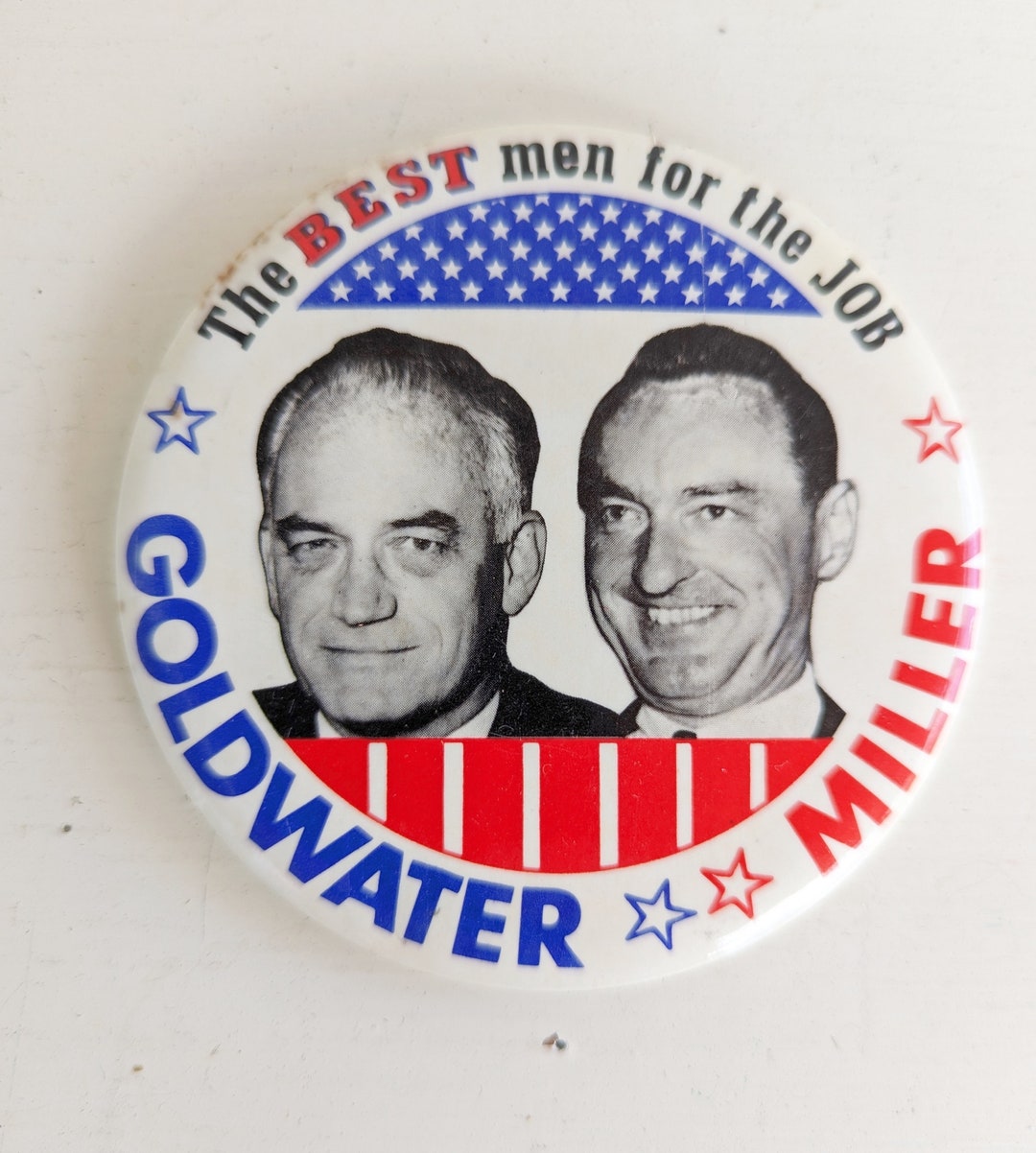 Vintage 1960s Goldwater and Miller Political Button Collectible ...