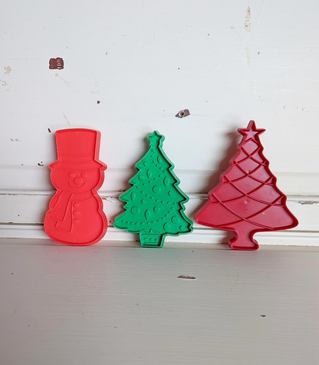 Vintage Plastic Christmas Cookie Cutters Hallmark - Etsy