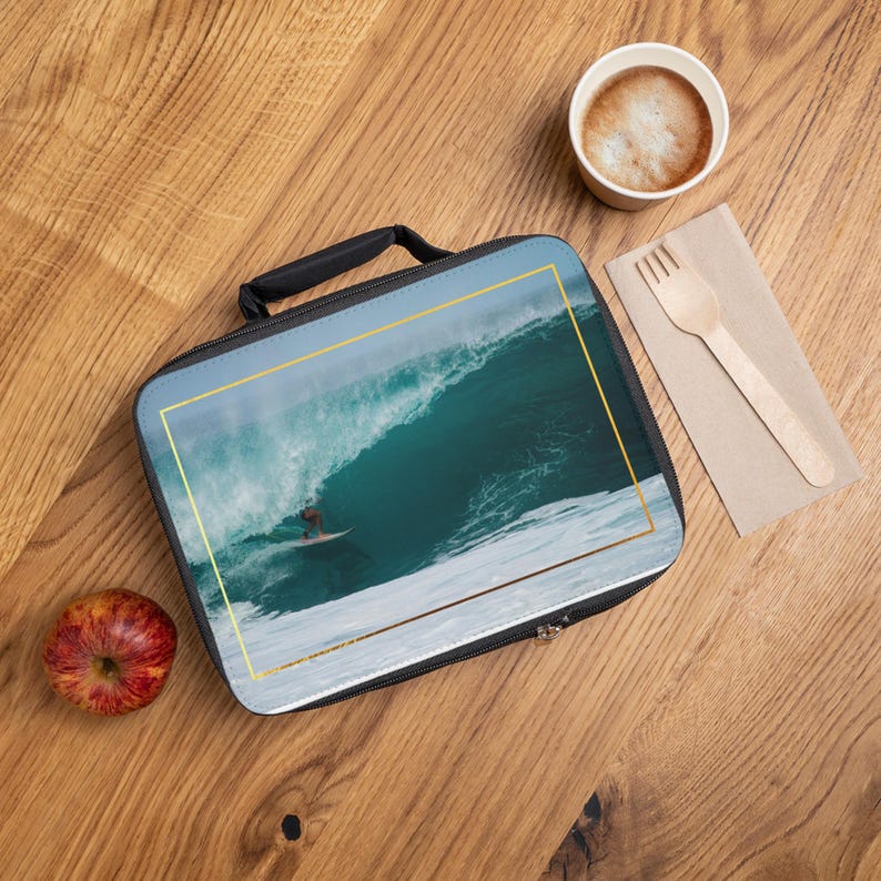 SURFING Lunch Bag, Big Wave Design, One Size, Awesome Big Wave Surfing ...