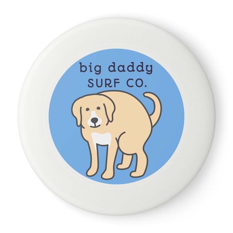 SURFING Wham-o Frisbee, One Color, Dog Pooping Design, Funny Dog on ...