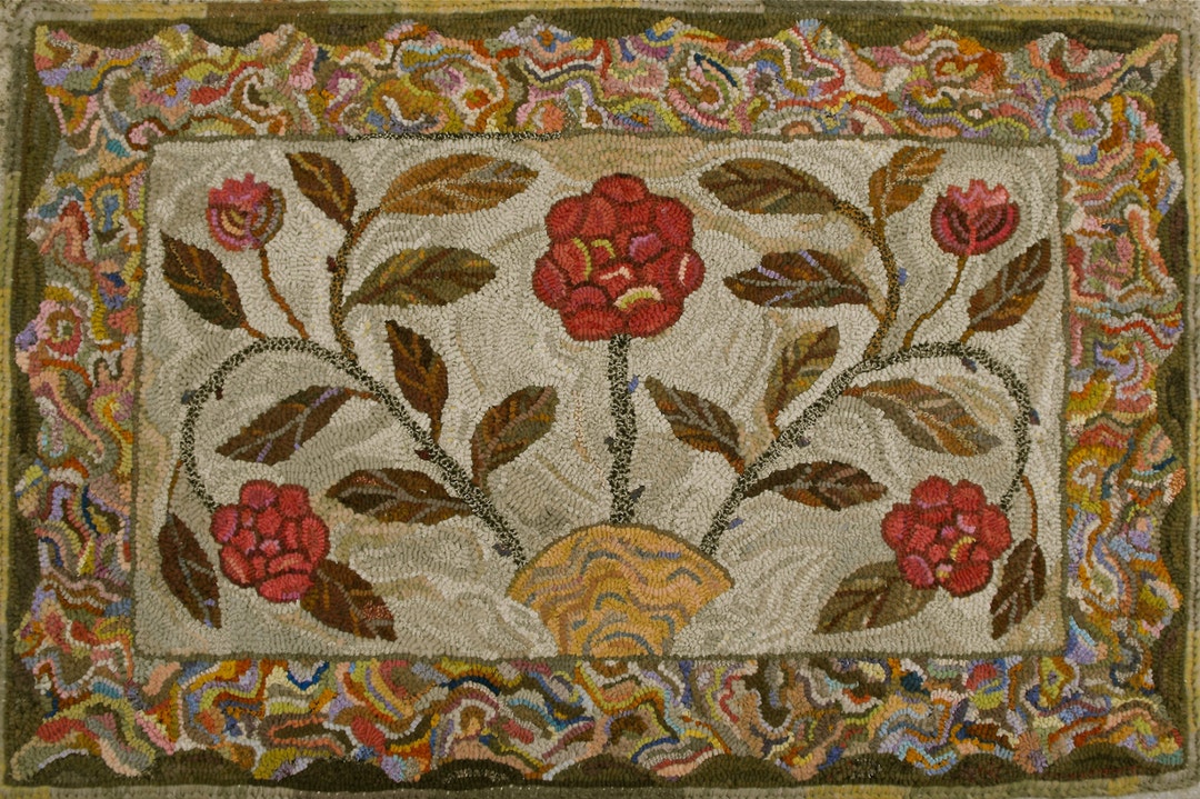 Jane Austen Rug Hooking PATTERN ONLY Printed on Linen//old Fashioned ...
