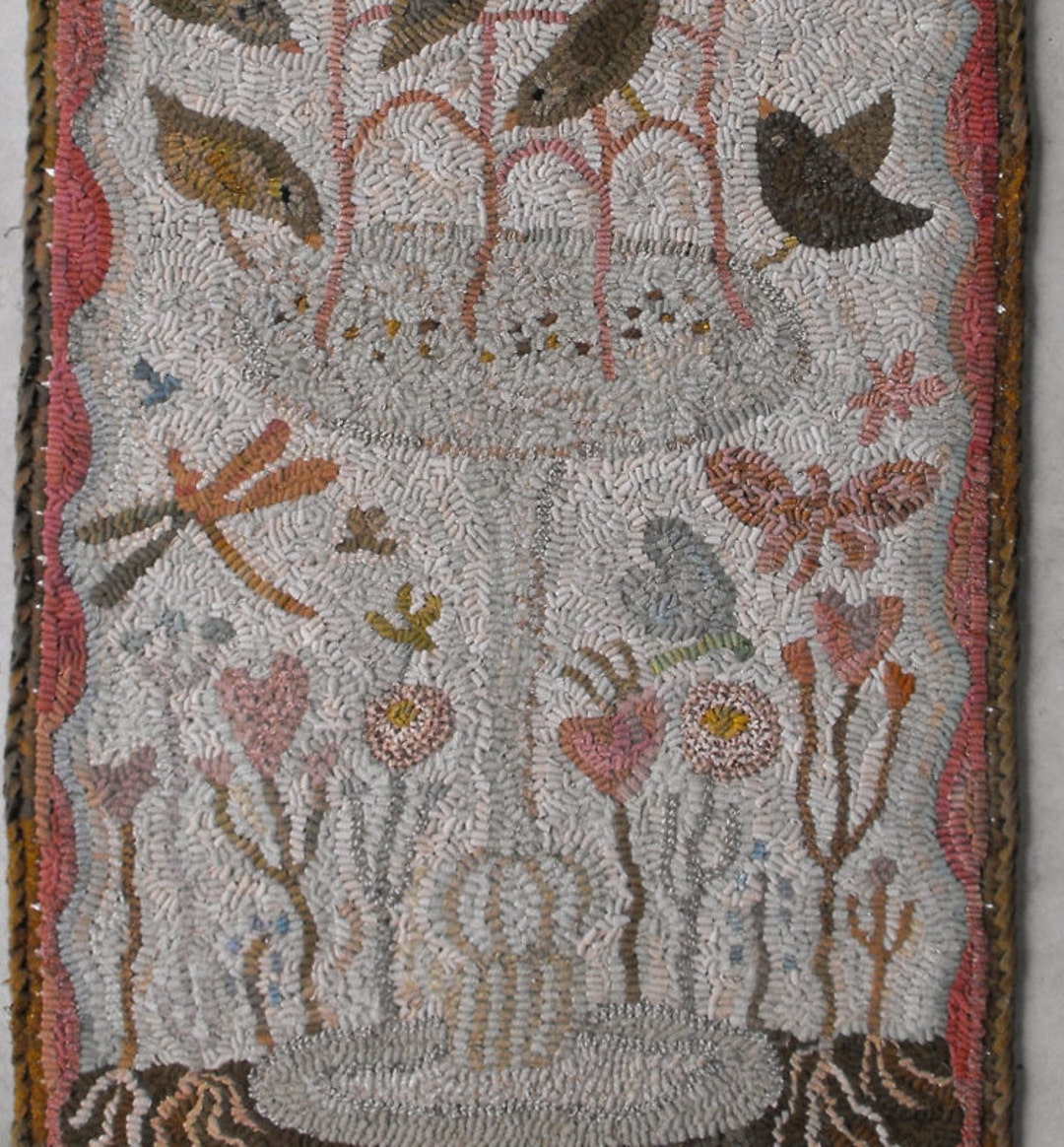 Spring is Here Rug Hooking PATTERN ONLY on Linen/birds, Bees ...