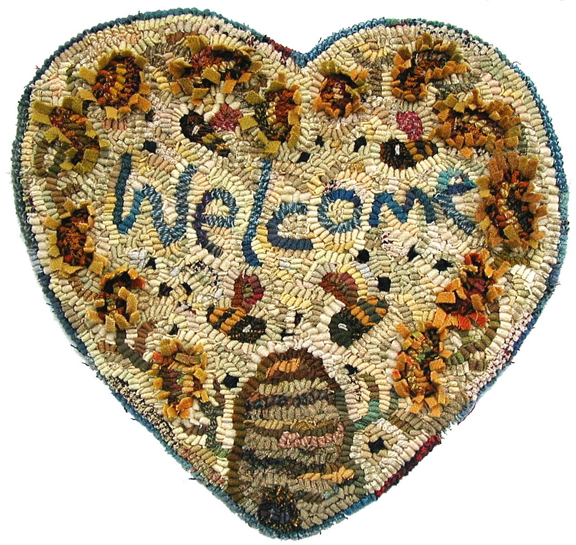 Welcome Heart 3 Choices Rug Hooking PATTERN ONLY - Etsy
