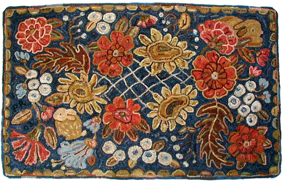 A Secret Garden in 2 Sizes Rug Hooking PATTERN ONLY Printed on - Etsy