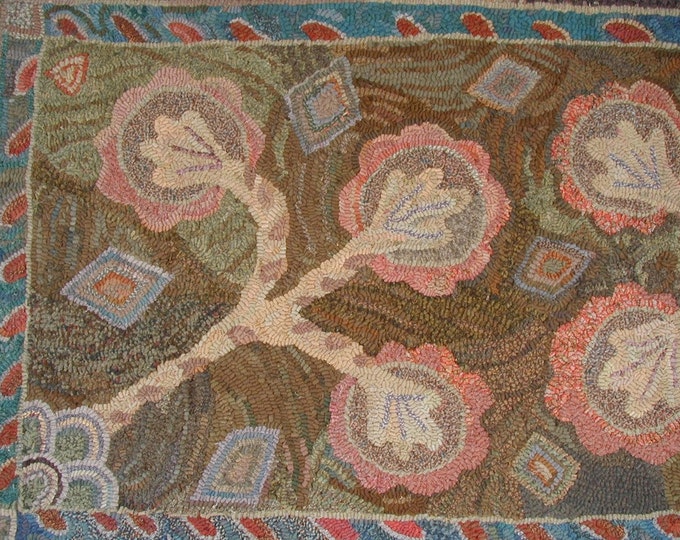 Sumac Vintage Floral Rug Hooking PATTERN ONLY Printed on - Etsy