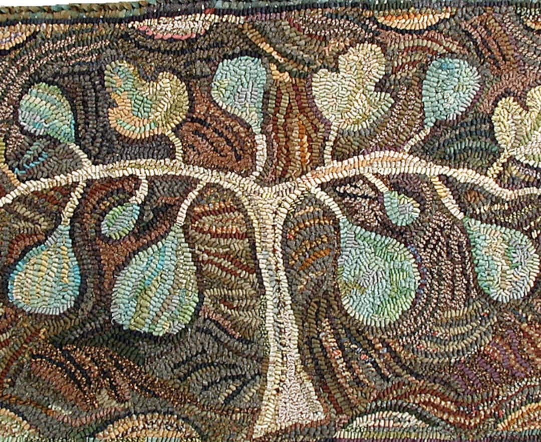 Fig Tree Rug Hooking PATTERN ONLY Designed by Karen Kahle Printed on ...