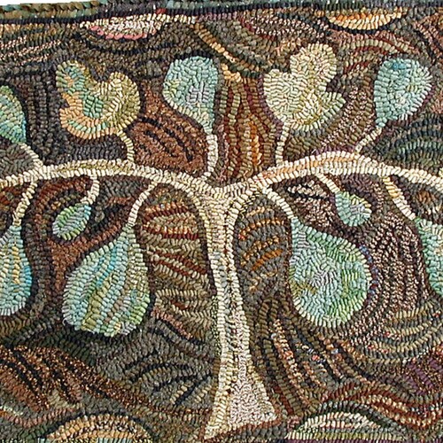 Crooked House Rug Hooking PATTERN ONLY on Linen//floral Garden | Etsy