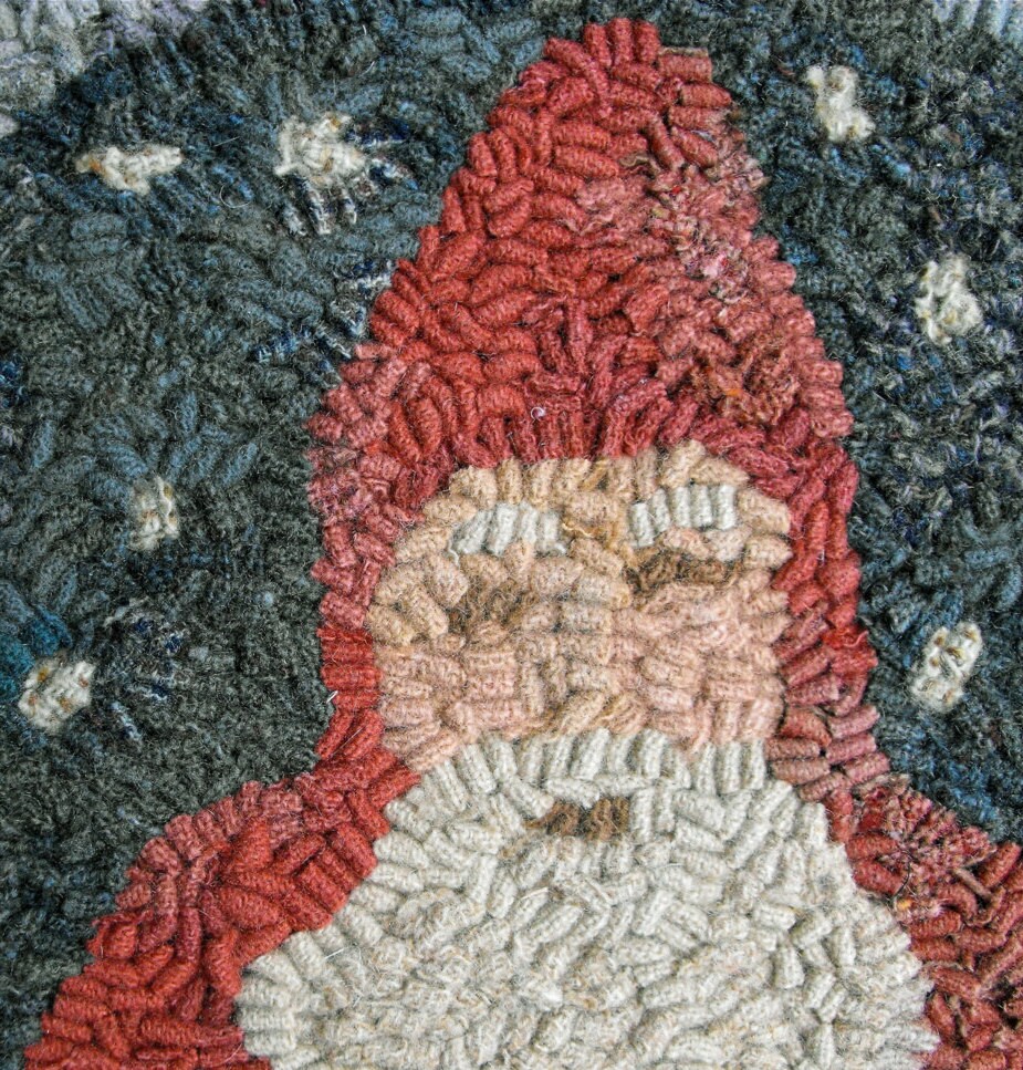 Santa and sheep PAPER Pattern for rug hooking and punchneedle | Etsy