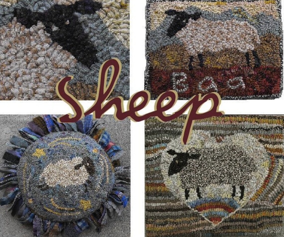 Sheep PAPER Pattern Set//rug Hooking//punchneedle | Etsy