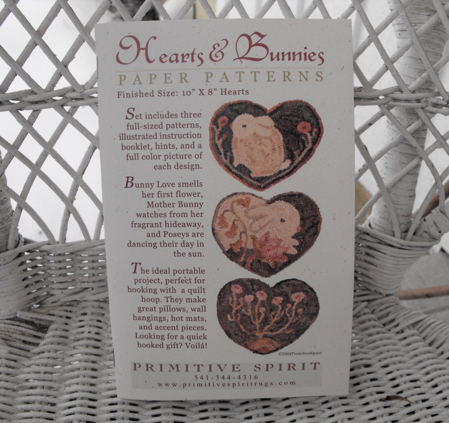 Bunny Hearts PDF Instant Download Pattern Set for Rug Hooking - Etsy