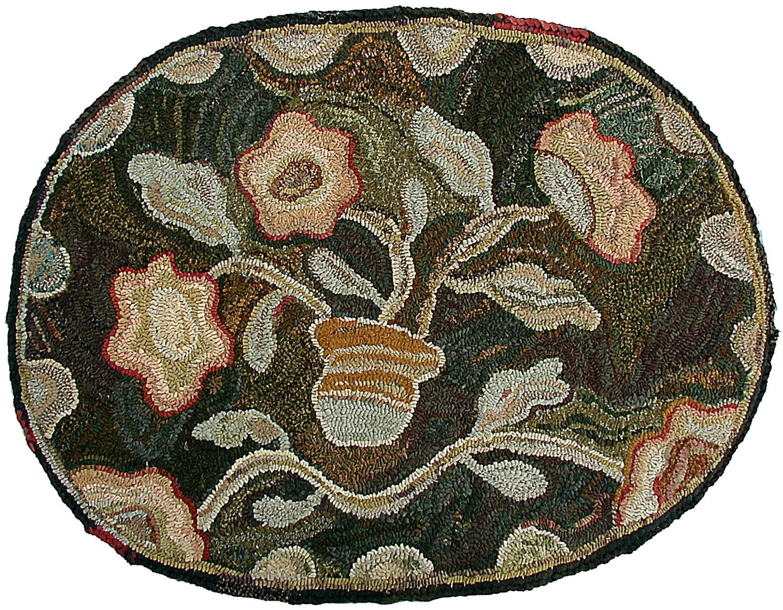 Oval Antique Floral Rug Hooking PATTERN ONLY on Primitive - Etsy