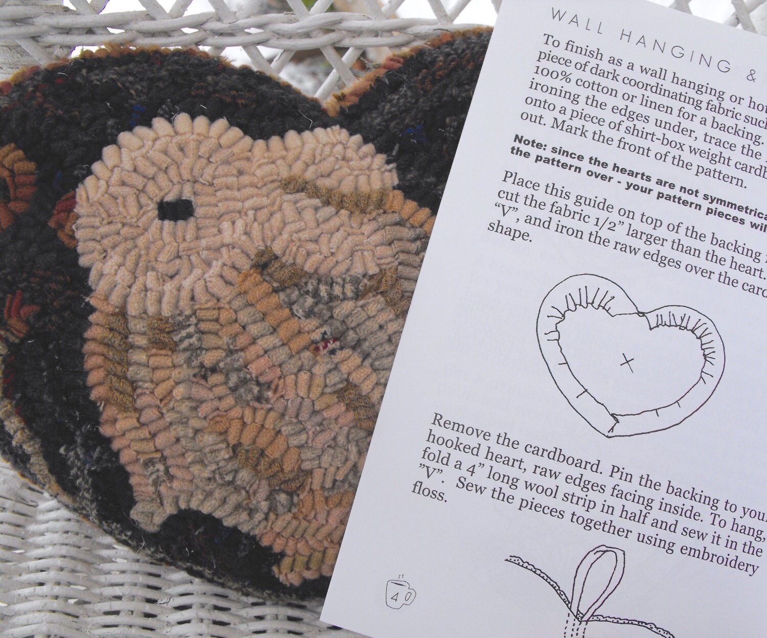 Bunny Hearts PDF Instant Download Pattern Set for Rug Hooking - Etsy