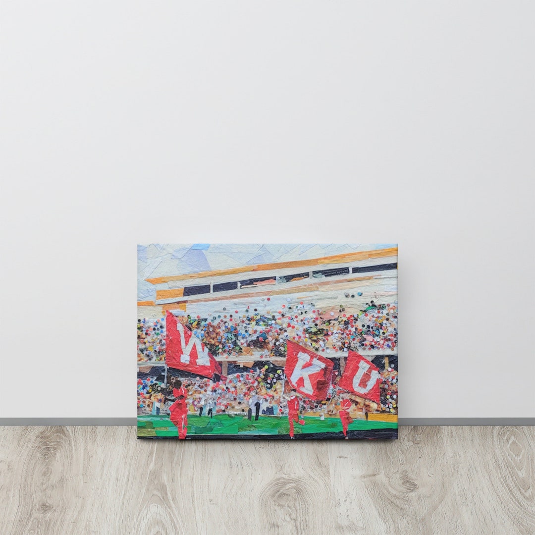 WKU Football Collage Art on Printed Canvas - Etsy