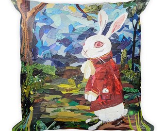 White Rabbit Pillow | Etsy