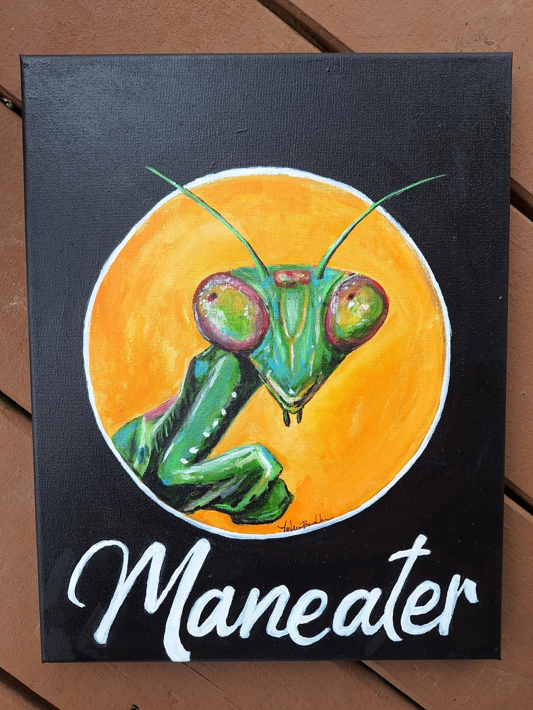 Maneater Praying Mantis Painting - Etsy