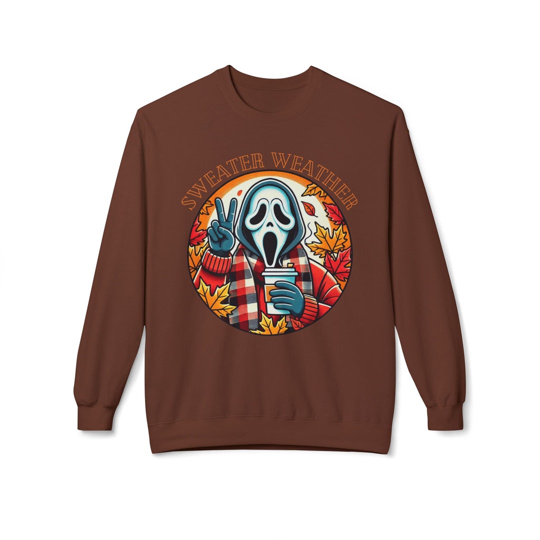 Sweater Weather Ghostface Autumn Coffee Fall Leaves Cute Fun Horror ...