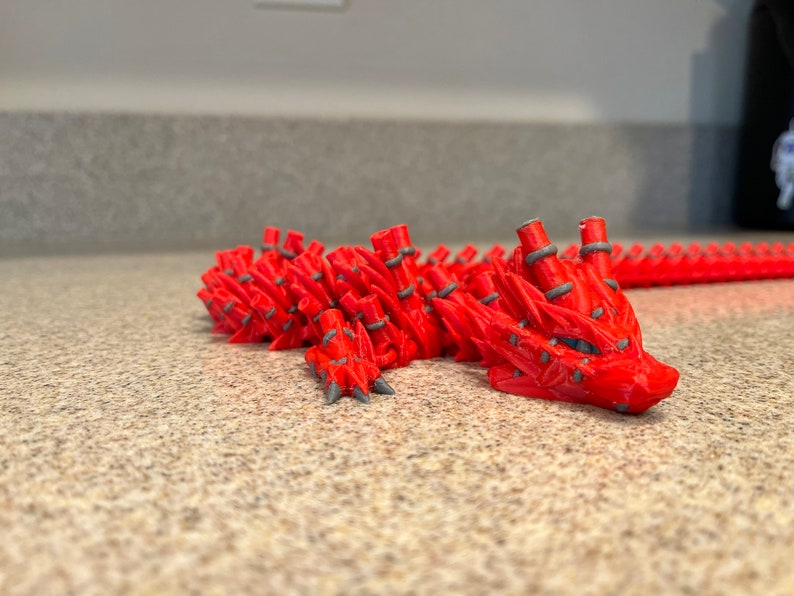 3d Printed Articulated Dragon - Etsy