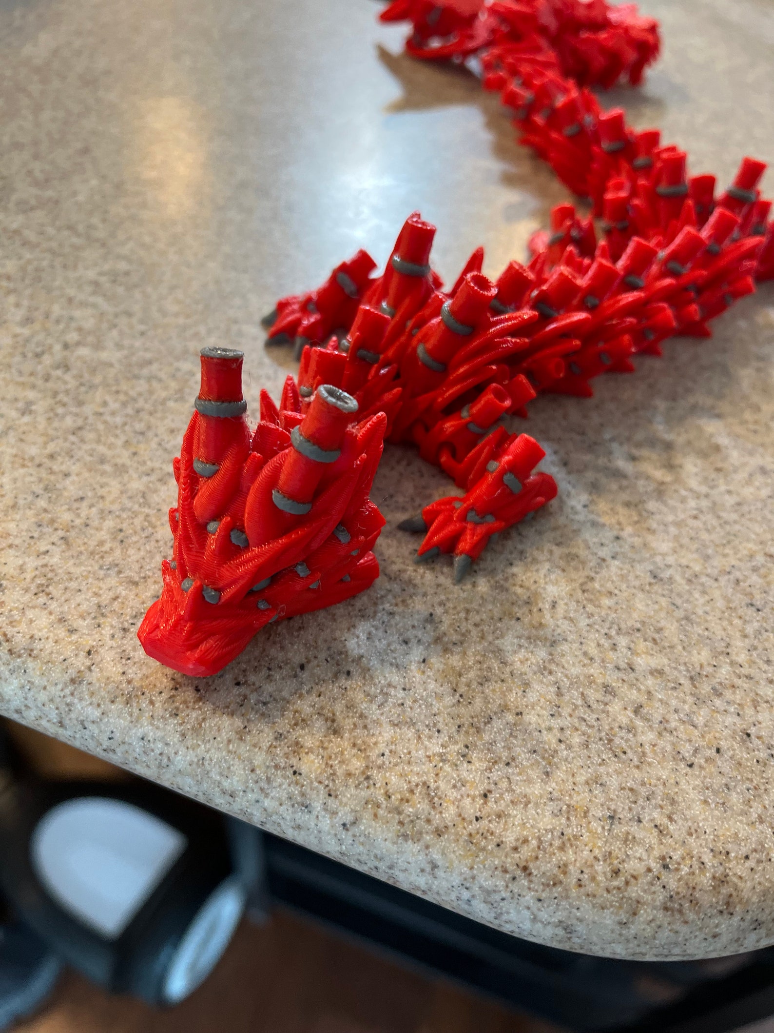 3d Printed Articulated Dragon - Etsy