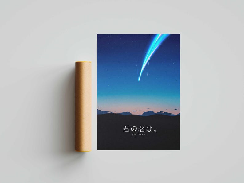 Your Name Anime Poster Print, Japanese Anime Wall Art, Anime Poster ...