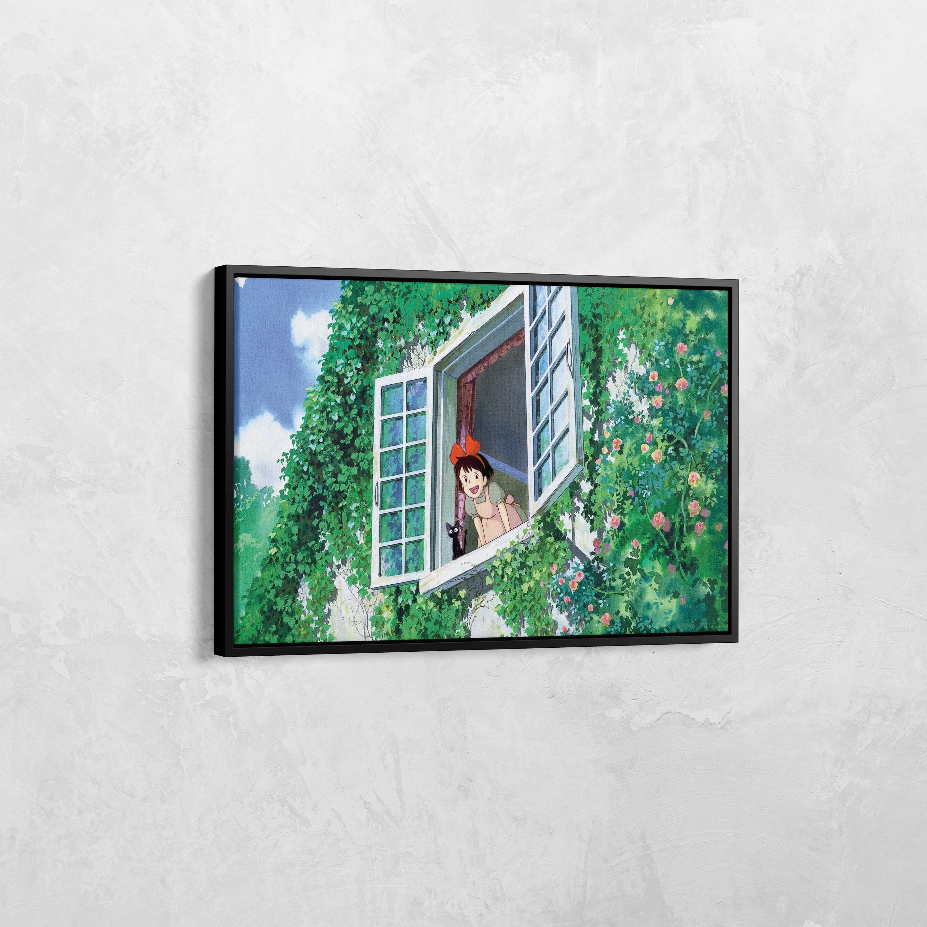 Kiki's Delivery Service Canvas Poster, Studio Ghibli Print Wall Art ...