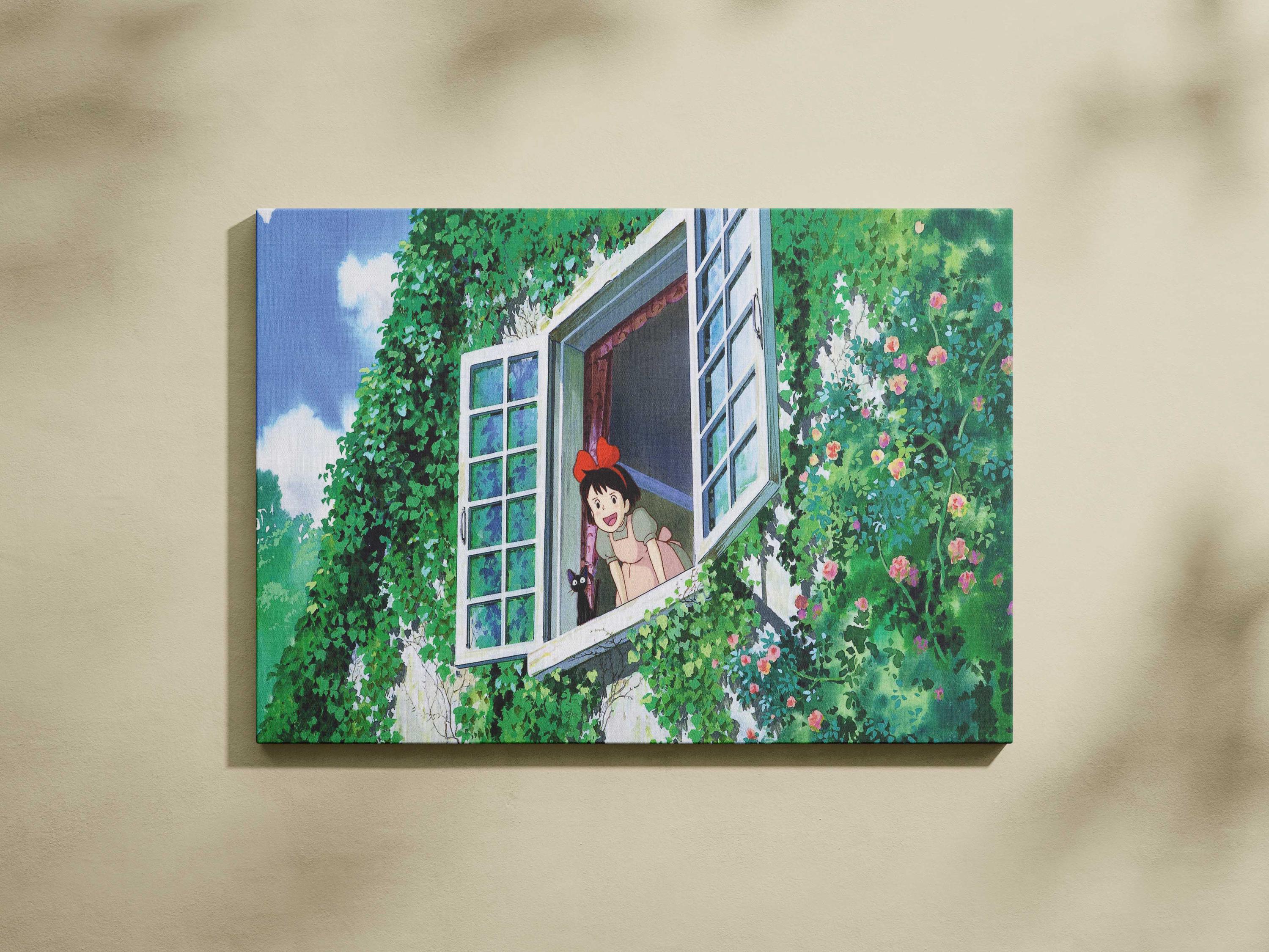 Kiki's Delivery Service Canvas Poster, Studio Ghibli Print Wall Art ...