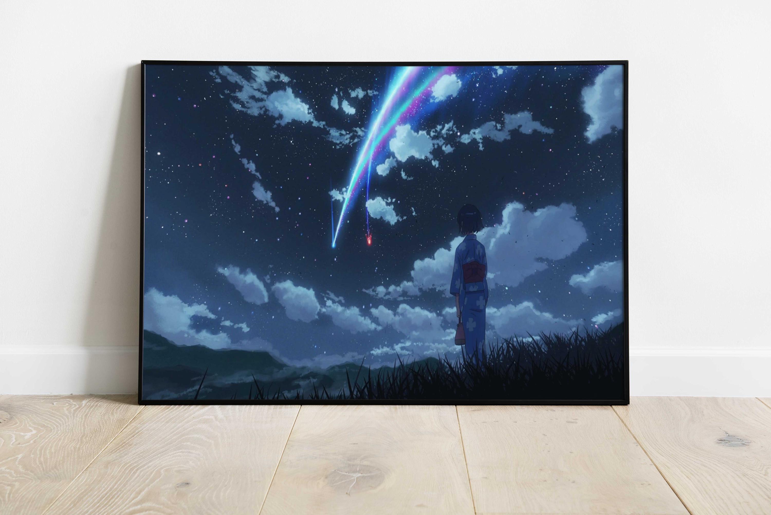 Your Name Anime Canvas Poster Print, Japanese Anime Canvas Wall Art ...