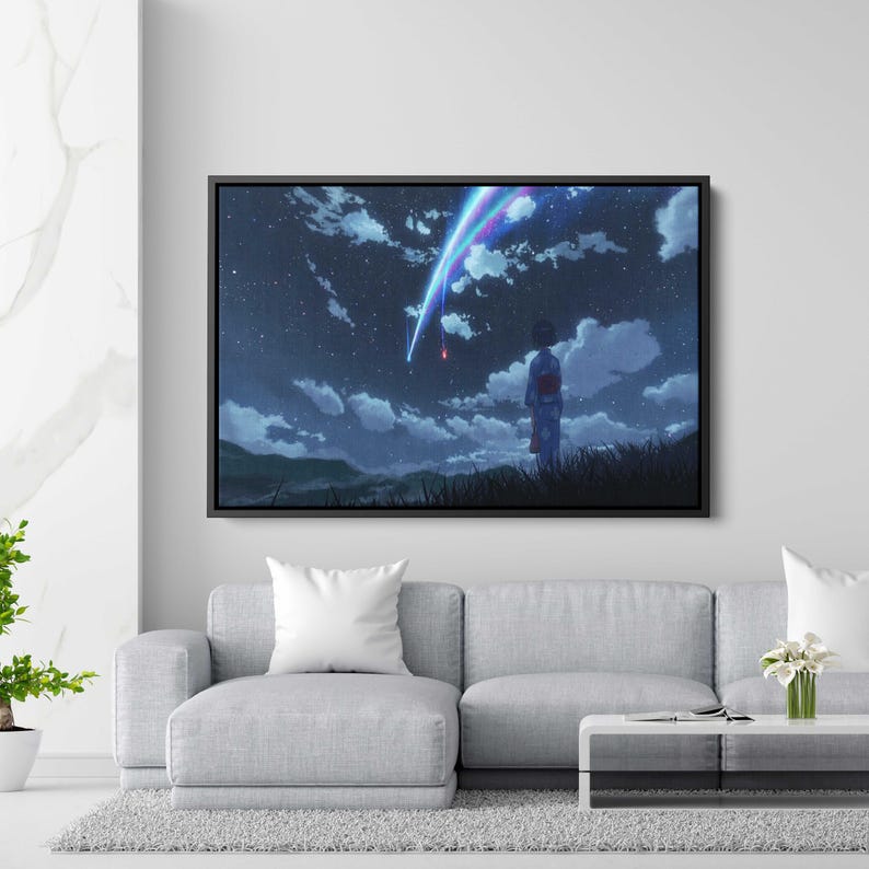 Your Name Anime Canvas Poster Print, Japanese Anime Canvas Wall Art ...