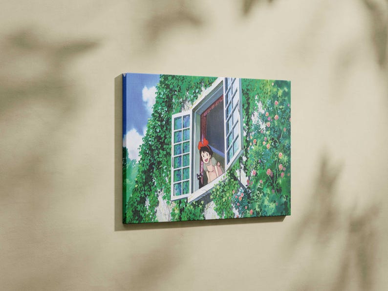 Kiki's Delivery Service Canvas Poster, Studio Ghibli Print Wall Art ...
