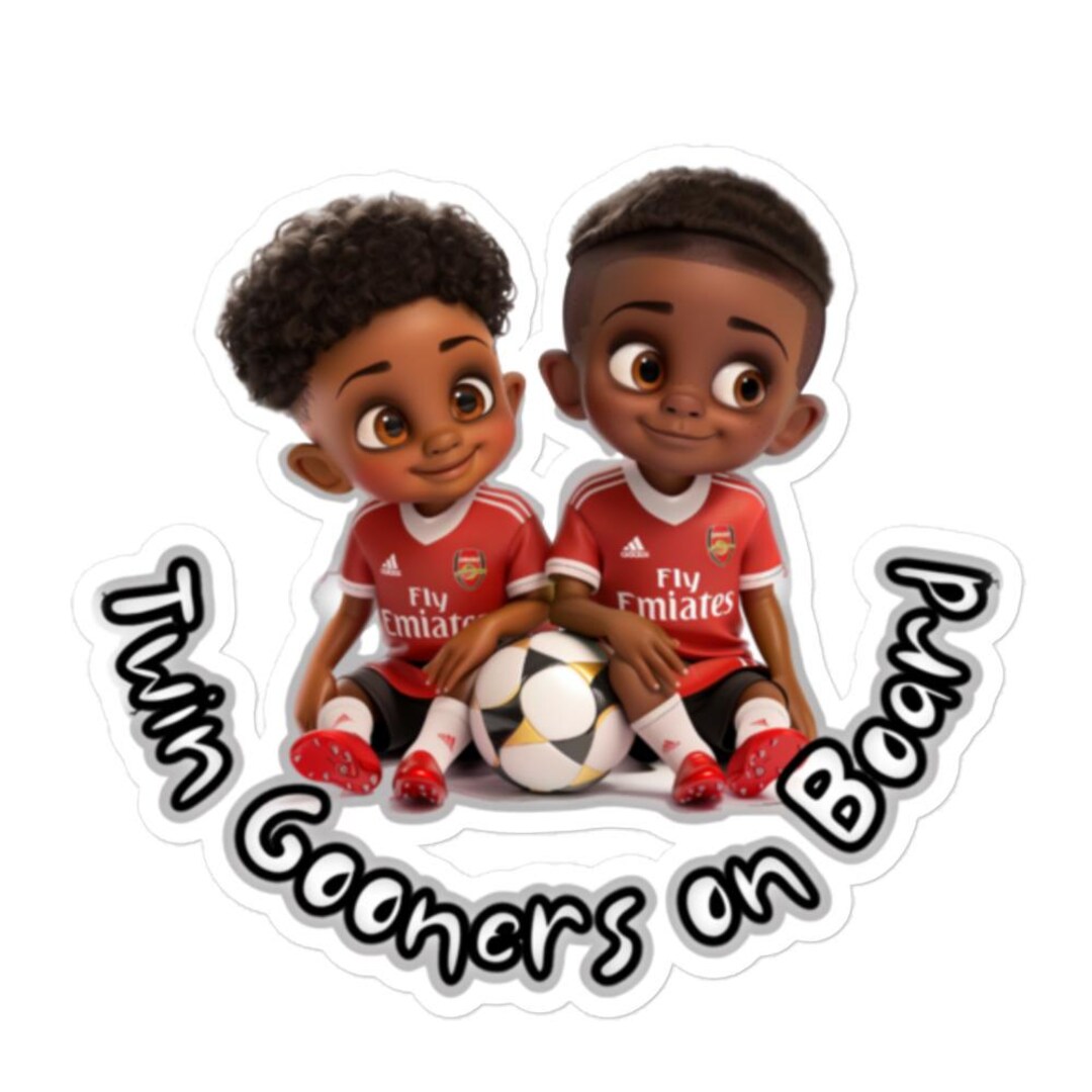 CAR Sticker double Gunners on Board for Arsenal - Etsy