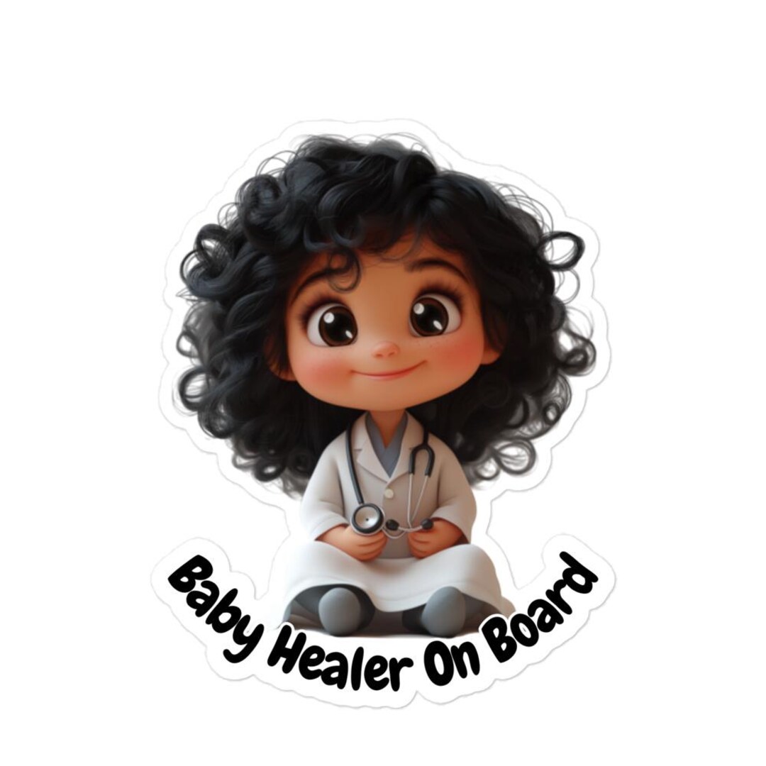 Cute Doctor on Board Car Sticker – Cute Baby Doctor Decal, Funny ...