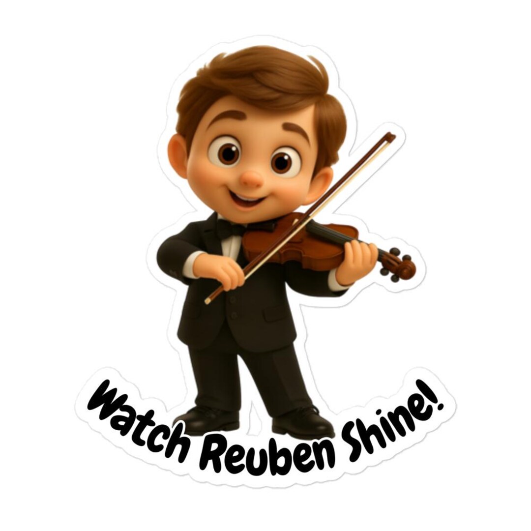 Cute “little Violin Virtuoso on Board” Car Sticker – Baby Musician ...
