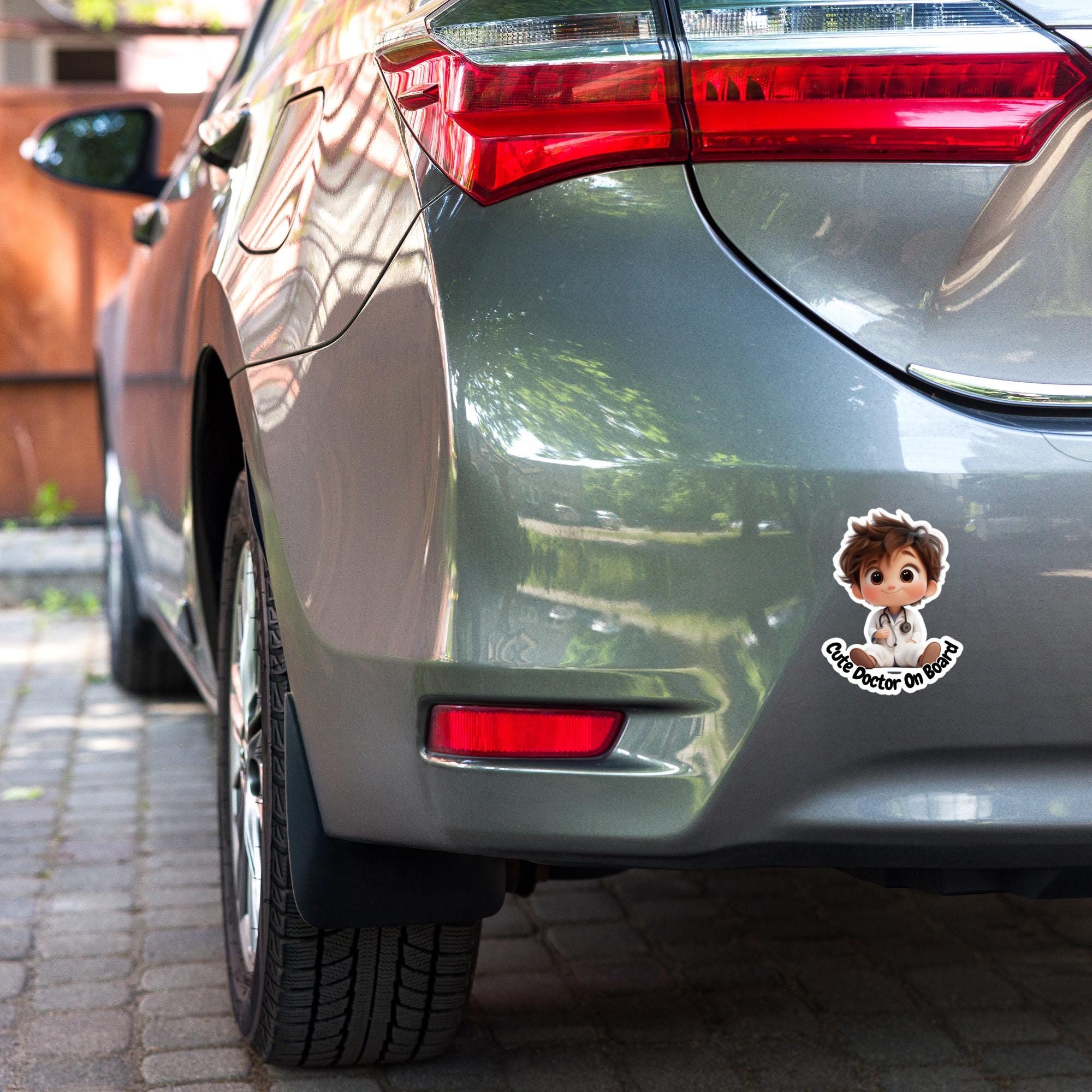 Lil’ Doctor on Board Car Sticker – Cute Baby Doctor Decal, Funny ...