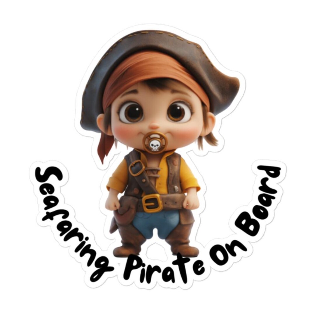 CAR Sticker seafaring Pirate on Board - Etsy