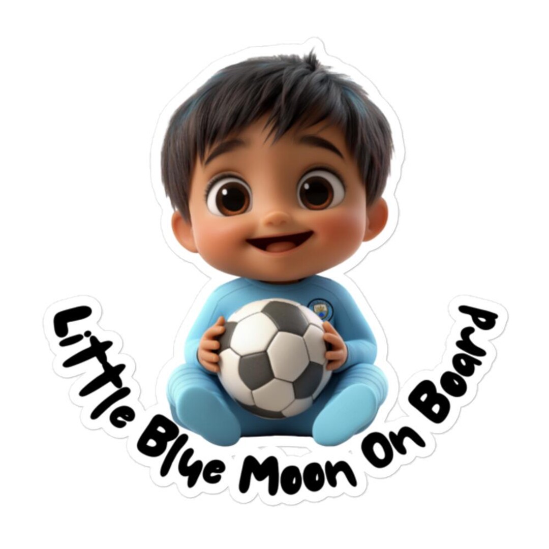 Sticker little Blue Moon on Board MANCHESTER CITY - Etsy