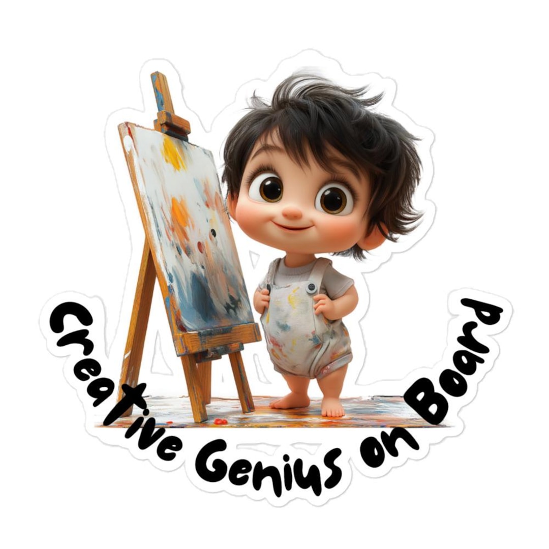 CAR Sticker "creative Genius on Board" - Etsy