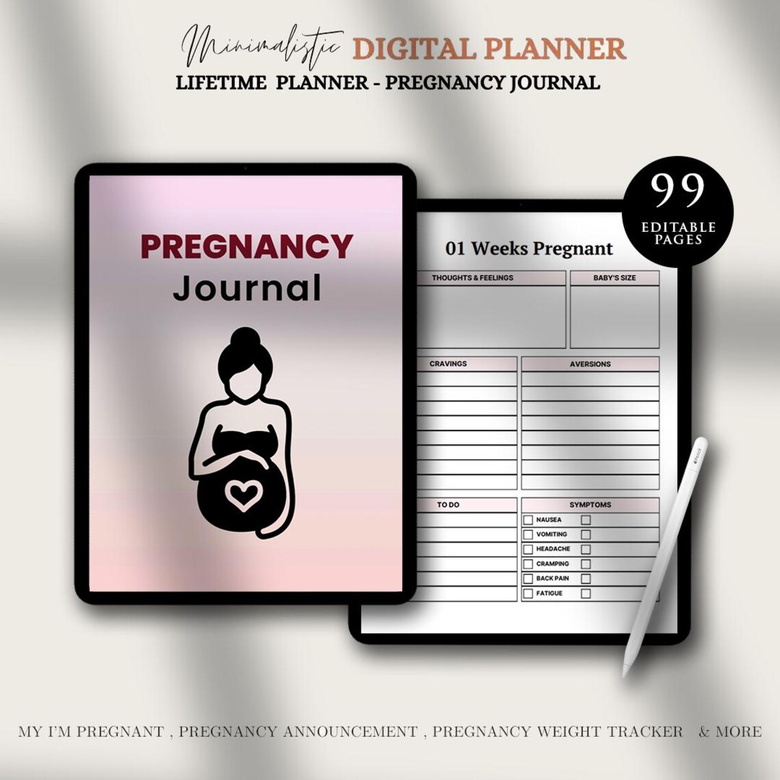 Pregnancy Journal, Baby Bump Memory Book, New Mom Gift, Keepsake ...