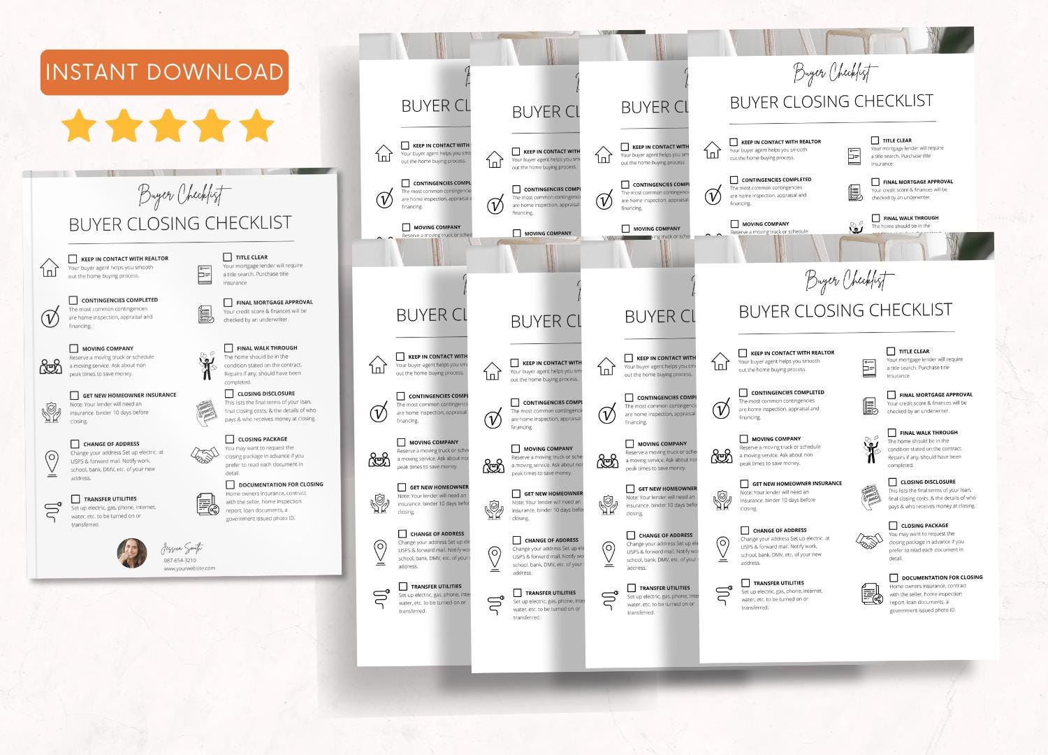 Buyer Closing Checklist for Home Purchase, Real Estate Closing ...